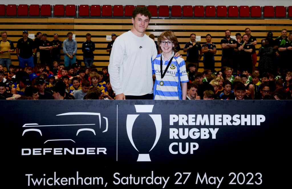 First Year Boys Celebrate with Rugby Heroes - Caterham School