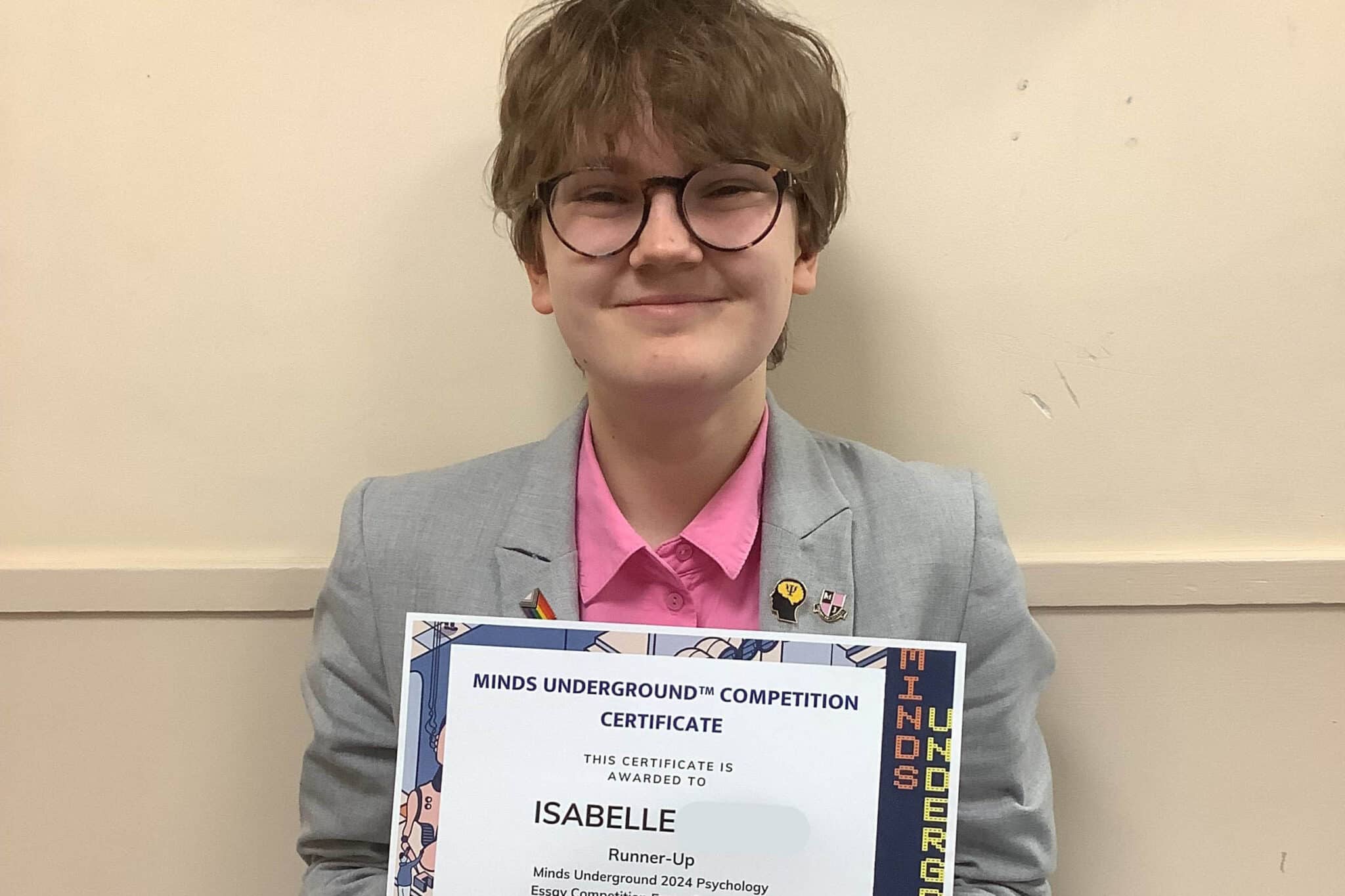 Isabelle P Places Second at Minds Underground Essay Competition ...